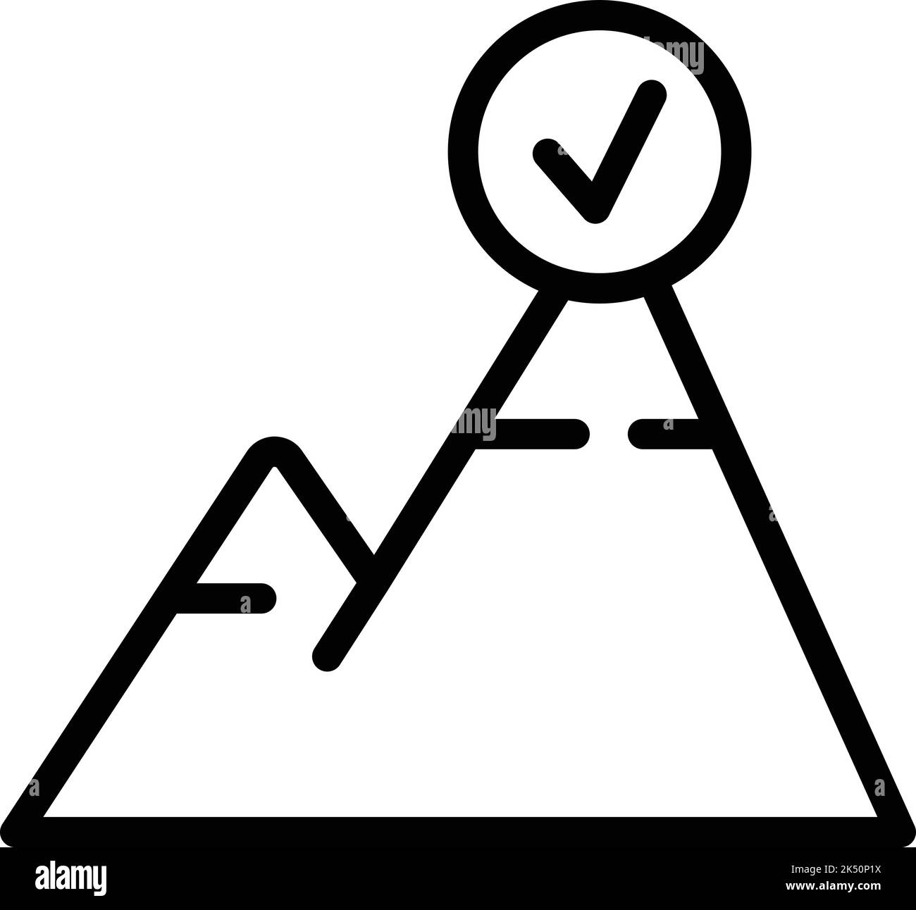 Personal success icon outline vector. Goal career. Skill level Stock ...