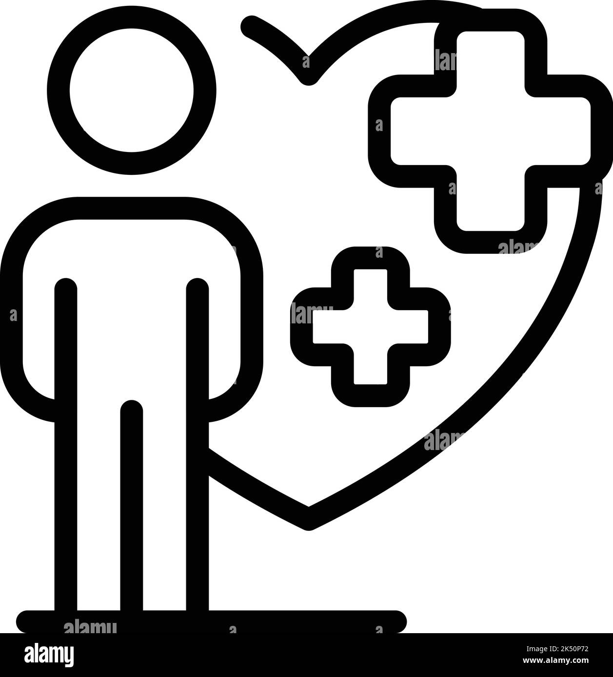 Healthy customer icon outline vector. Vision trust. Core mission Stock ...