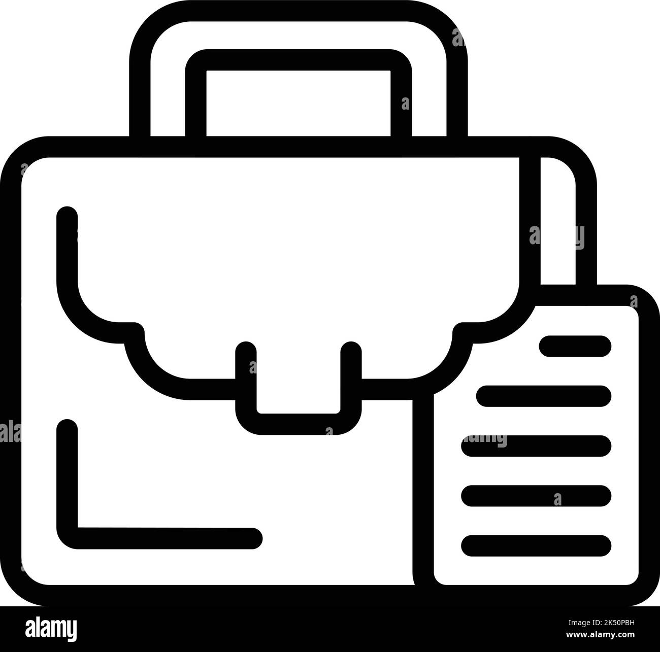 Working briefcase icon outline vector. Skill level. Goal career Stock ...