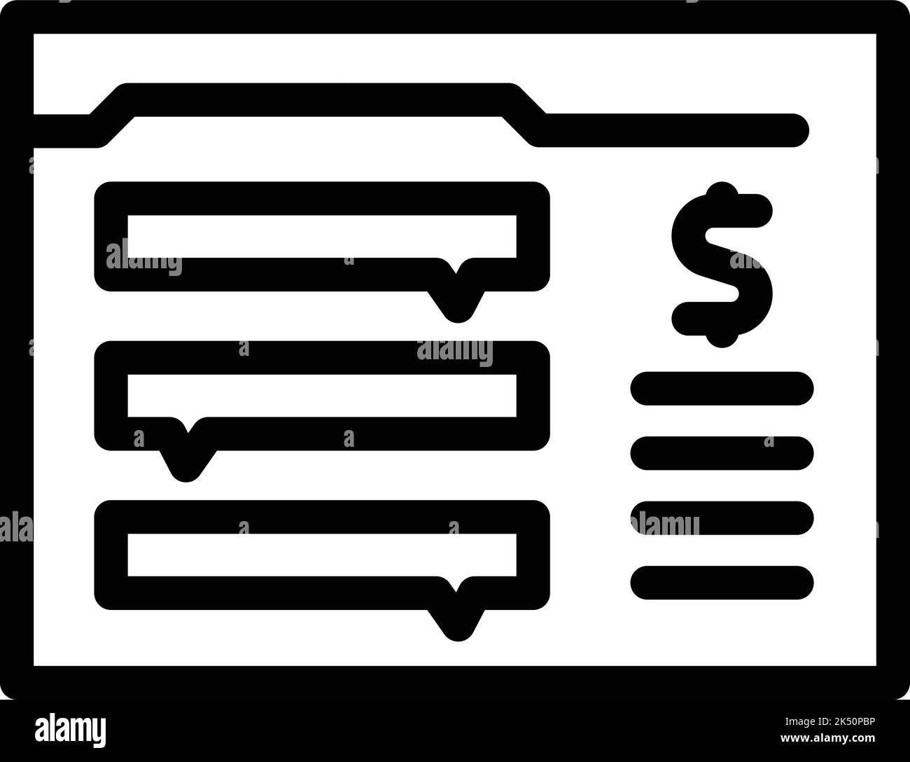 Loan money icon outline vector. Earn money. Online making money Stock ...