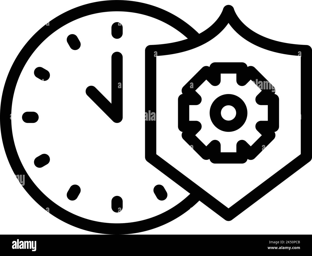 Time work icon outline vector. Core mission. Expertise purpose Stock ...