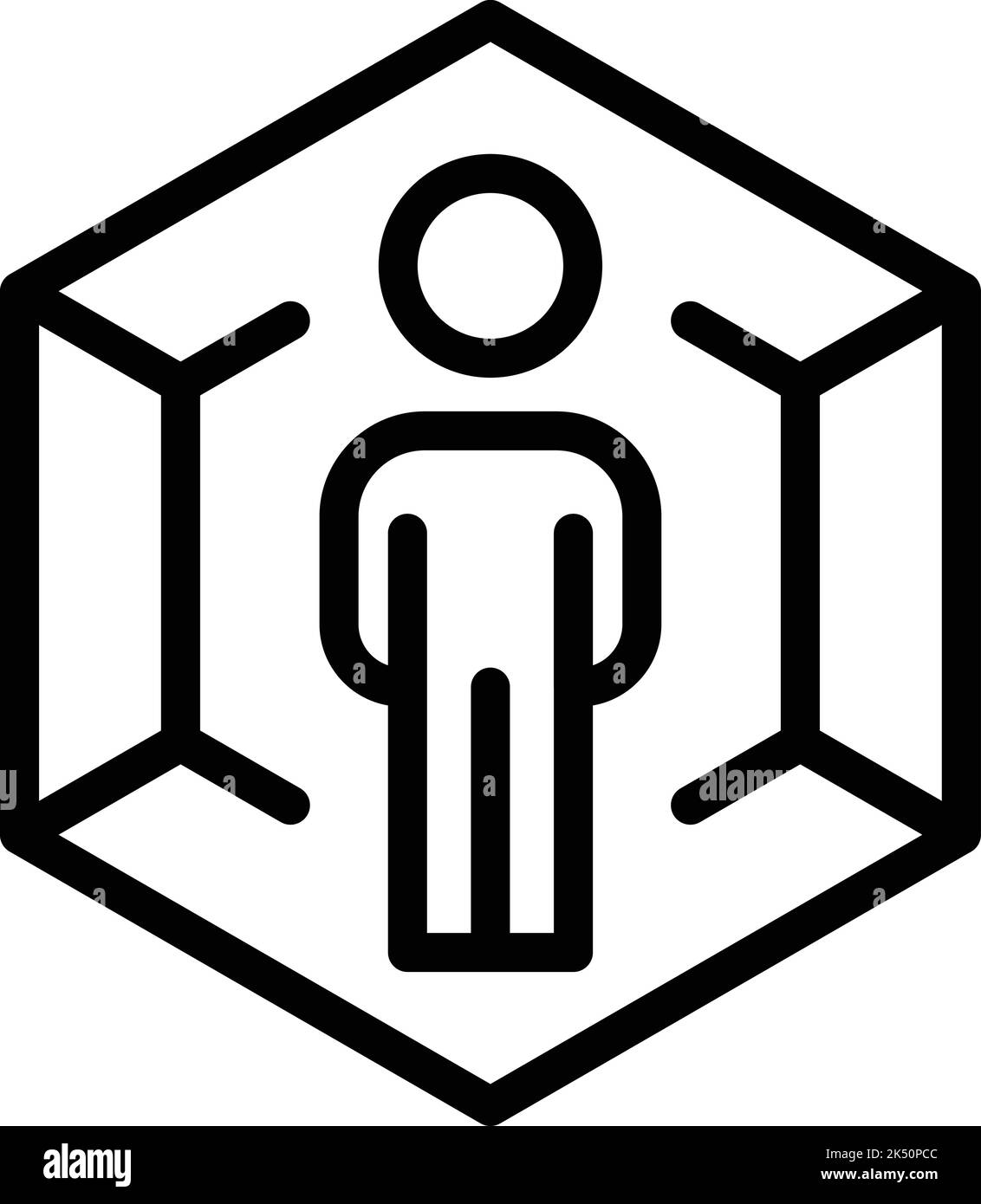 Man integrity icon outline vector. Core mission. Follow focus Stock ...
