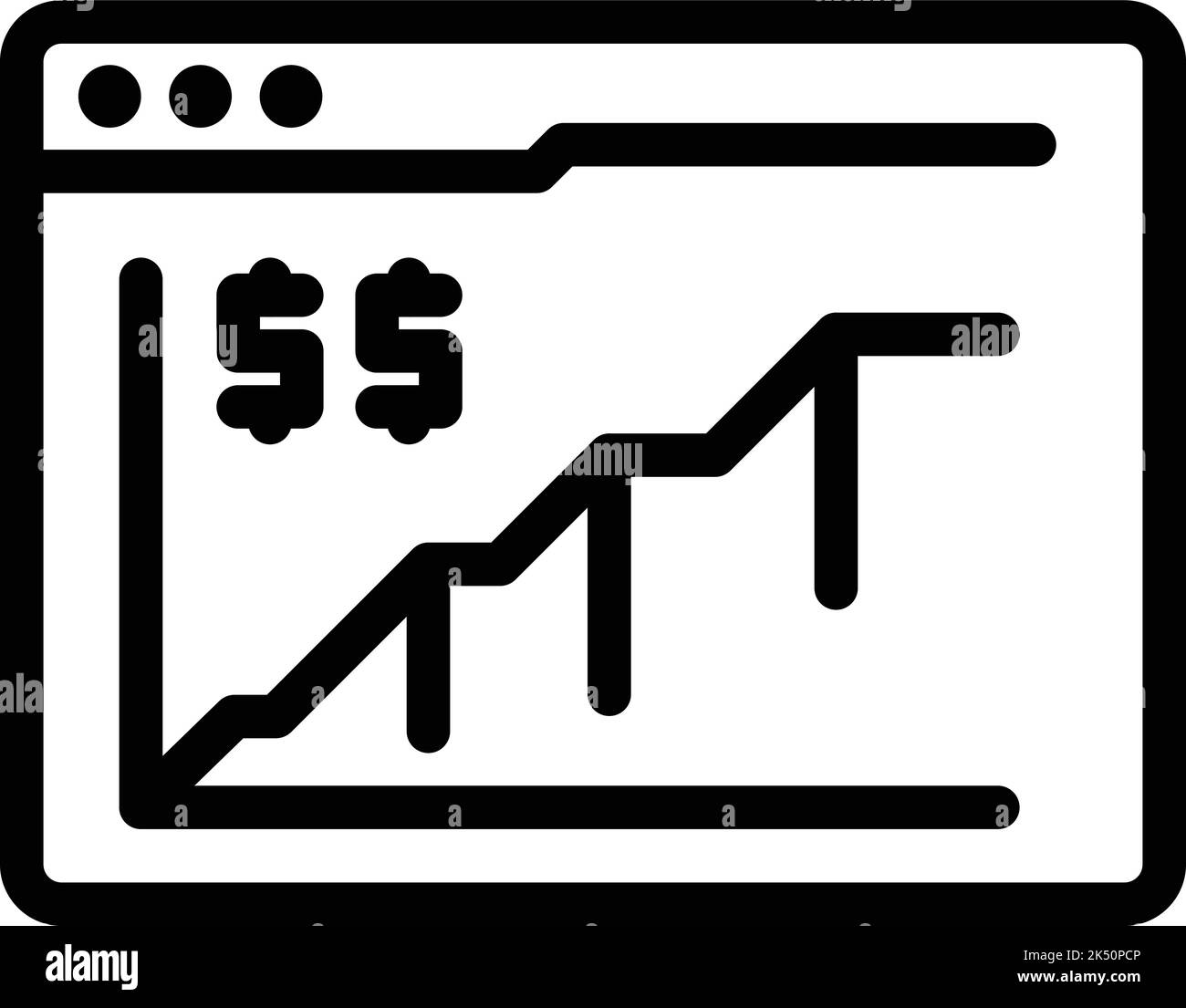 Online trader icon outline vector. Money earn. Making bank Stock Vector ...