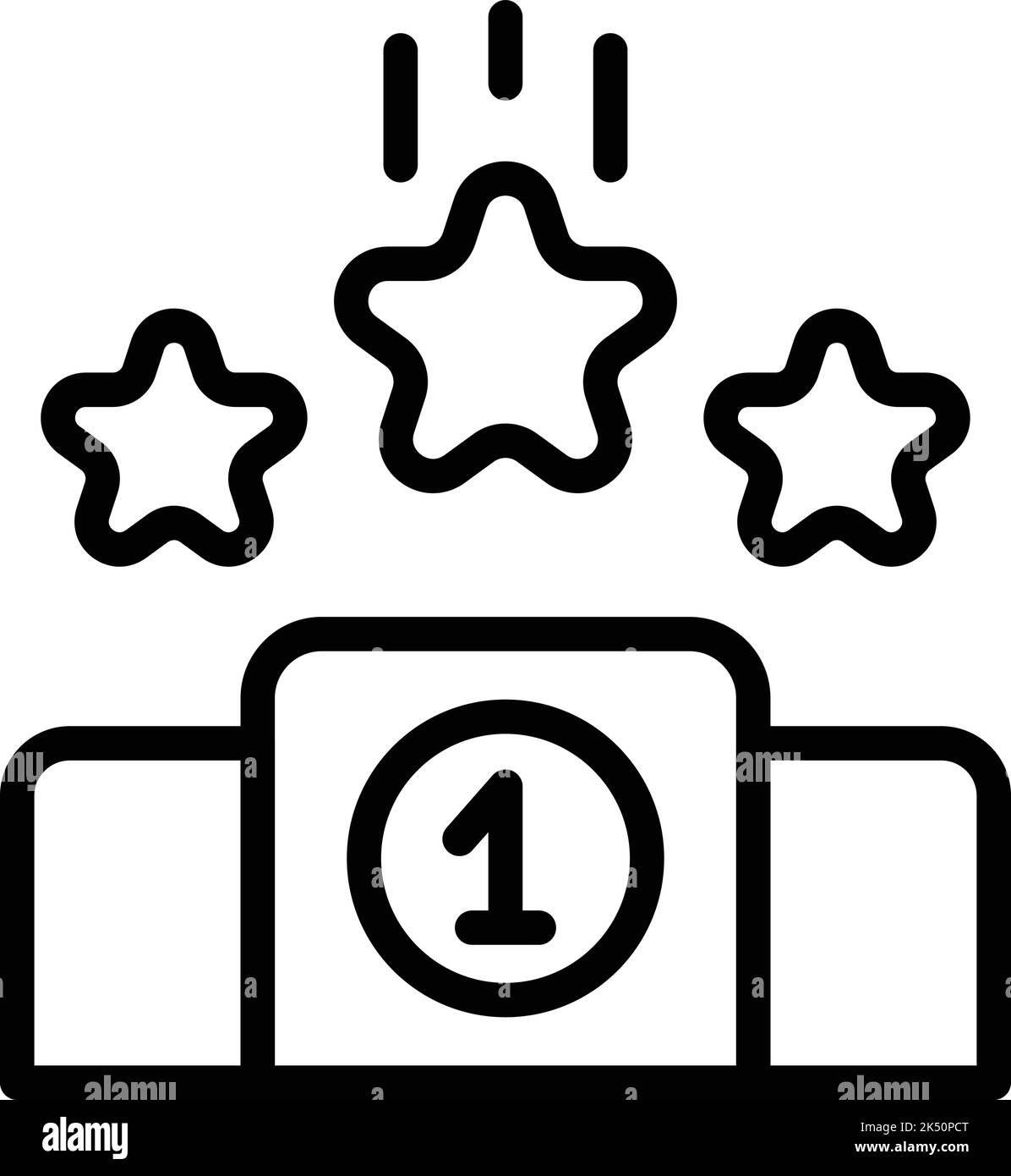 Skill up podium icon outline vector. Level training. Goal career Stock ...