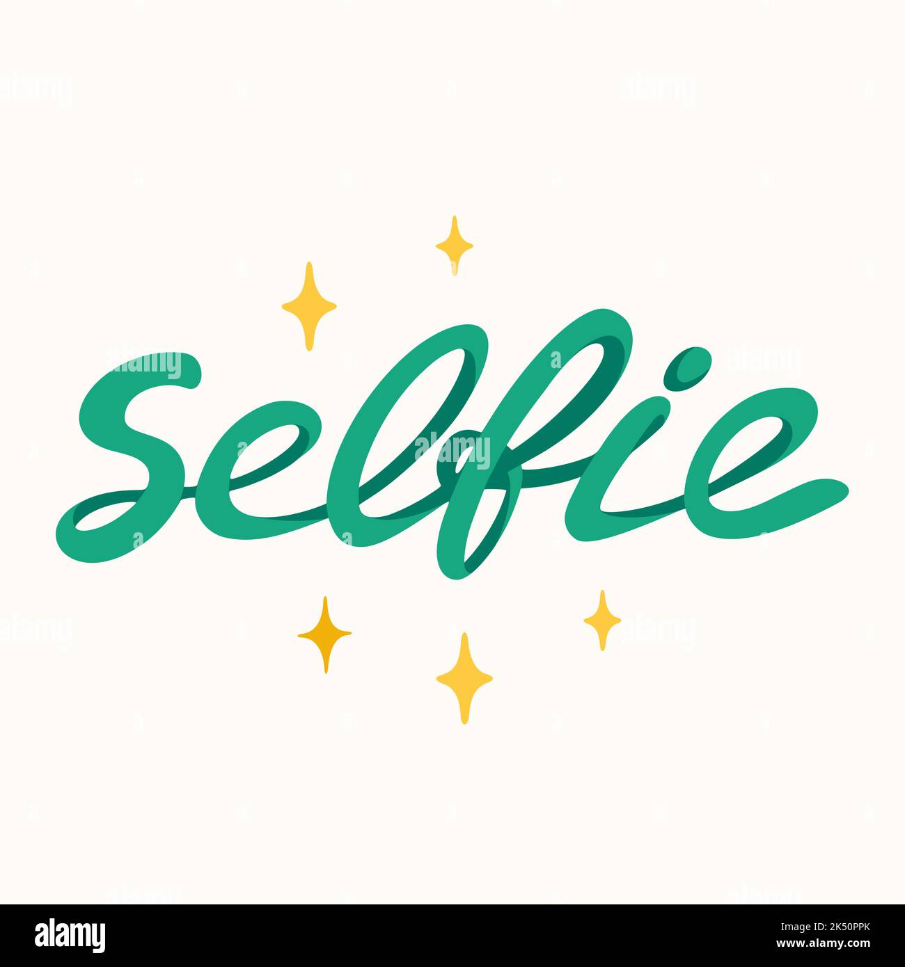 Selfie sticker for a social media, making a blog or vlog vector flat ...