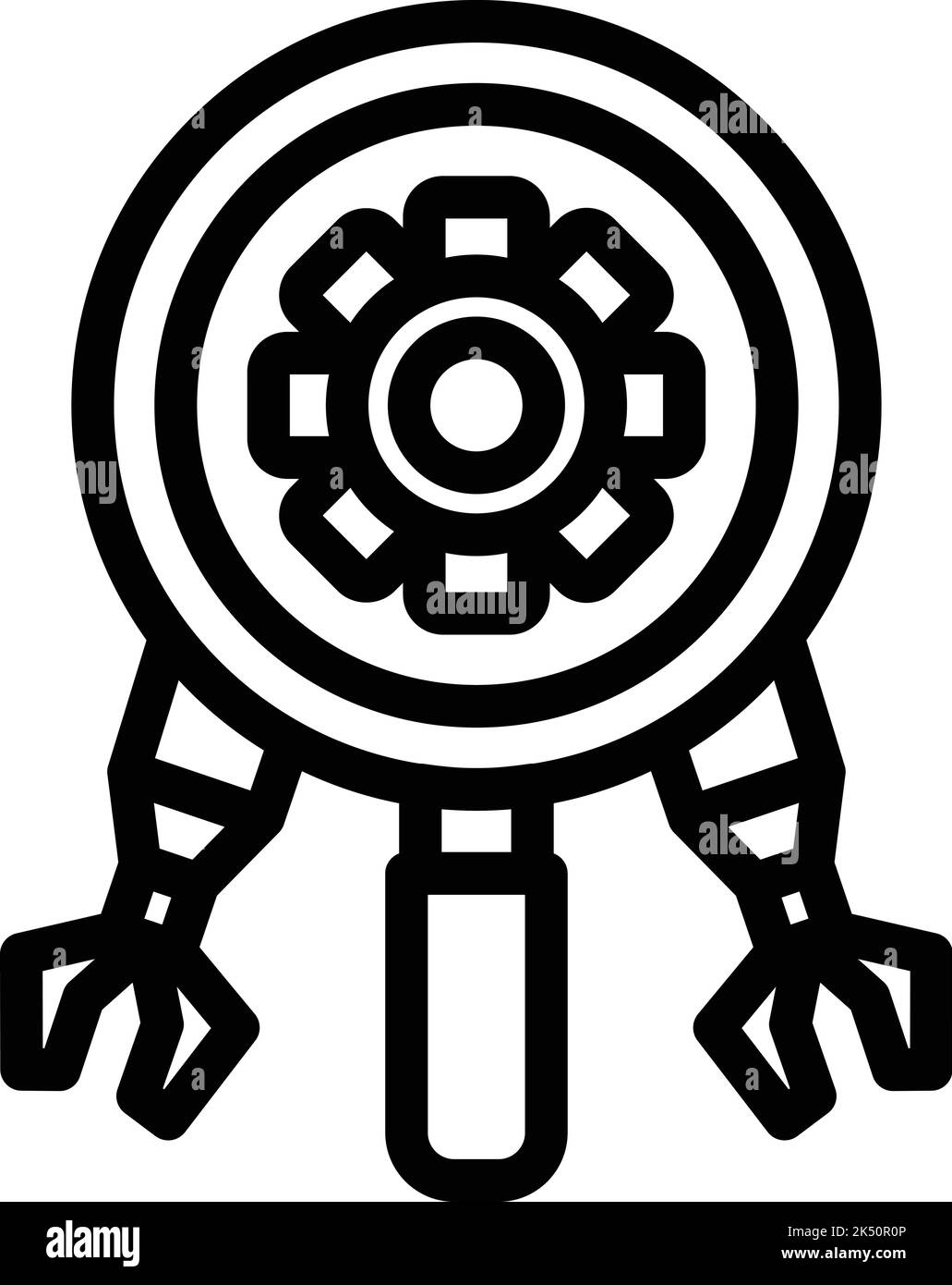 Modern robot icon outline vector. Vision trust. Culture core Stock ...