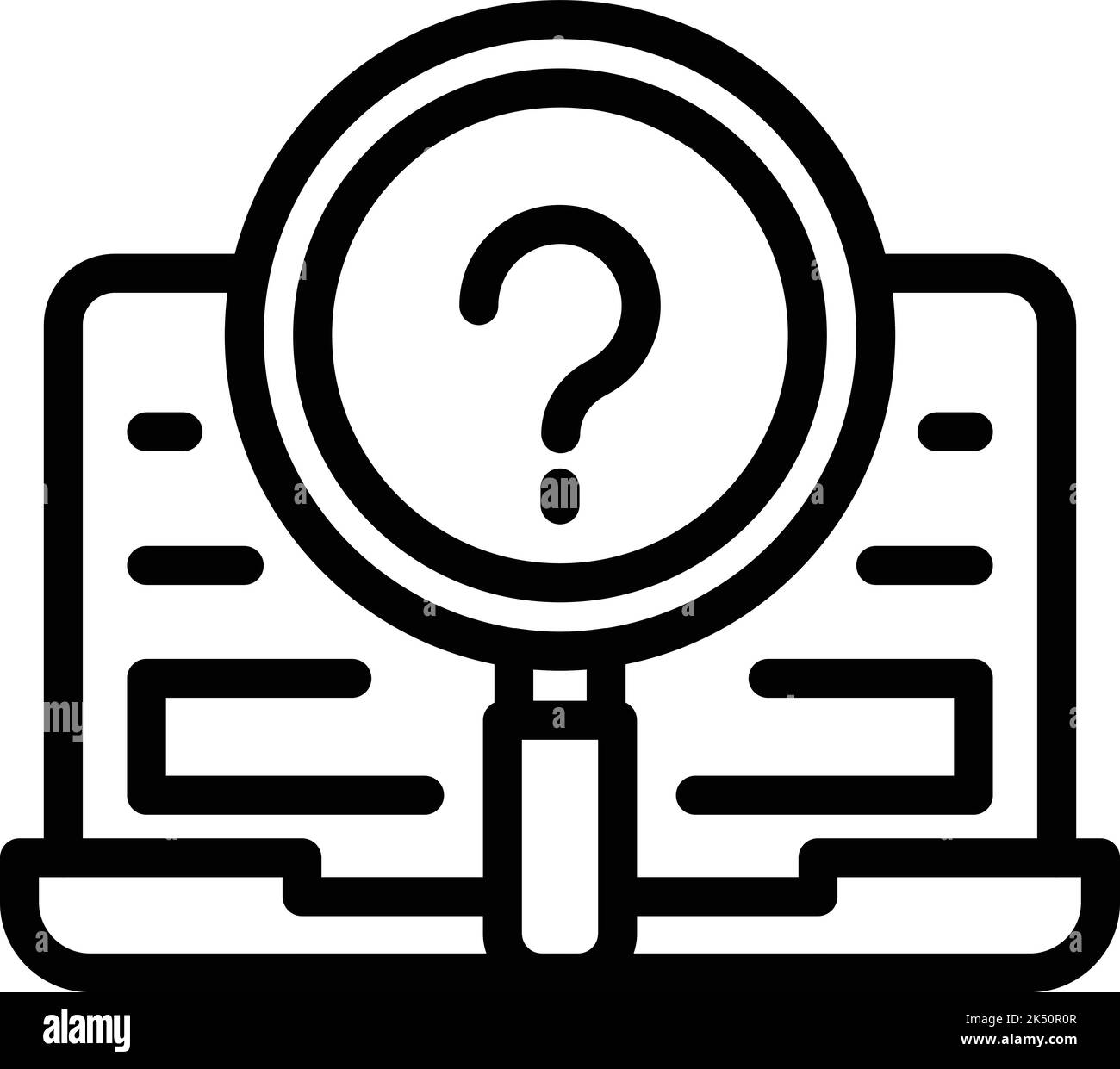 Search integrity icon outline vector. Core mission. Vision trust Stock ...