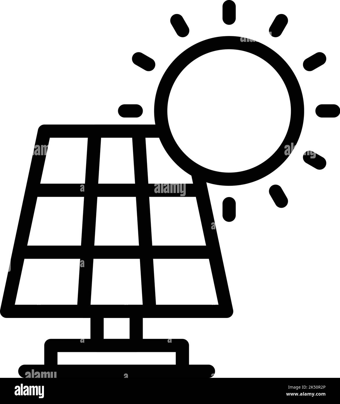 Solar panel icon outline vector. Focus company. Corporate service Stock ...