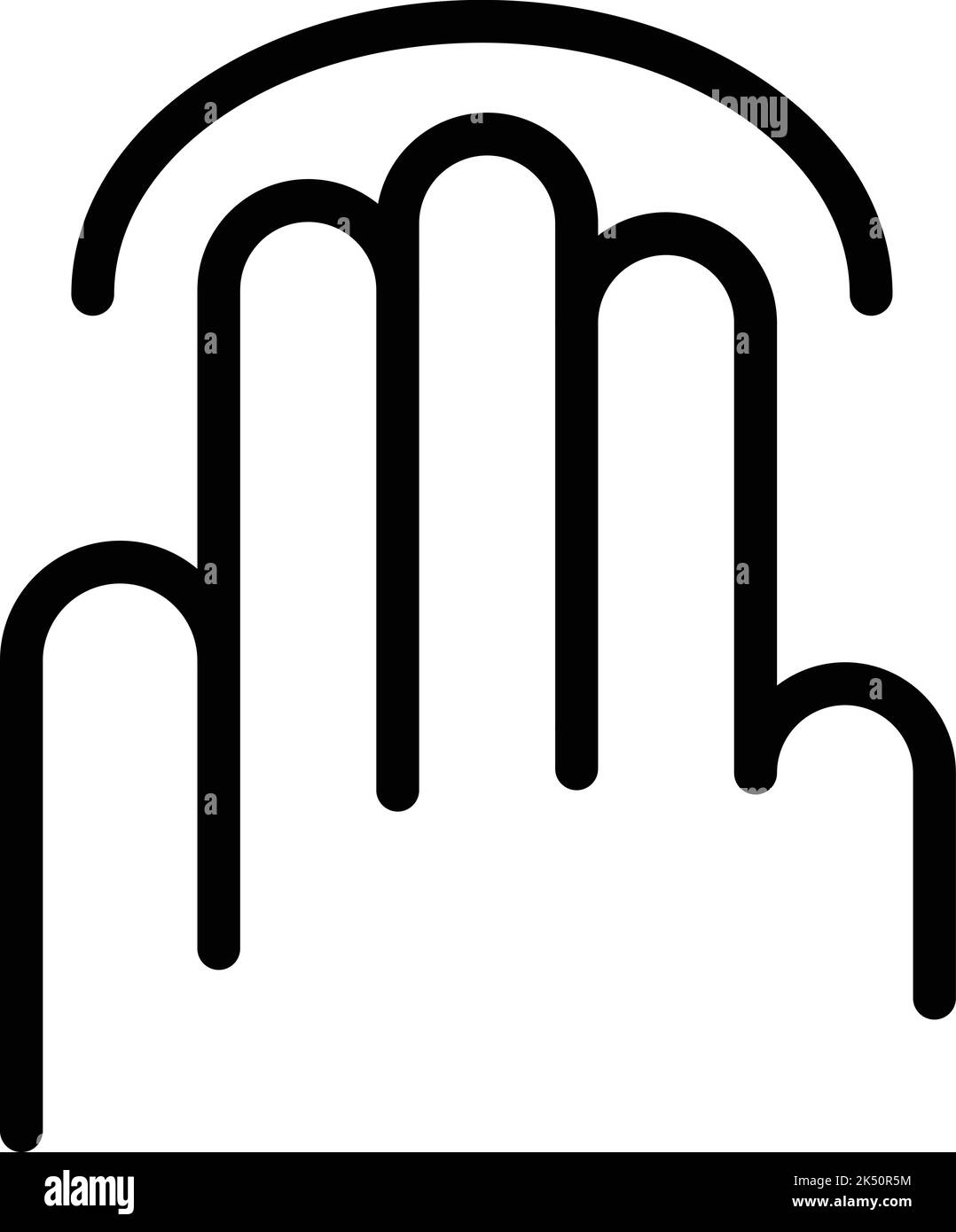 Hand move icon outline vector. Smart app. Button press Stock Vector ...