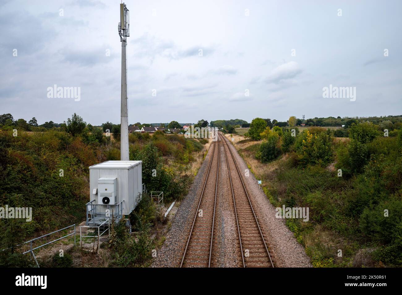 East Suffolk railway line Darsham Suffolk England Stock Photo - Alamy