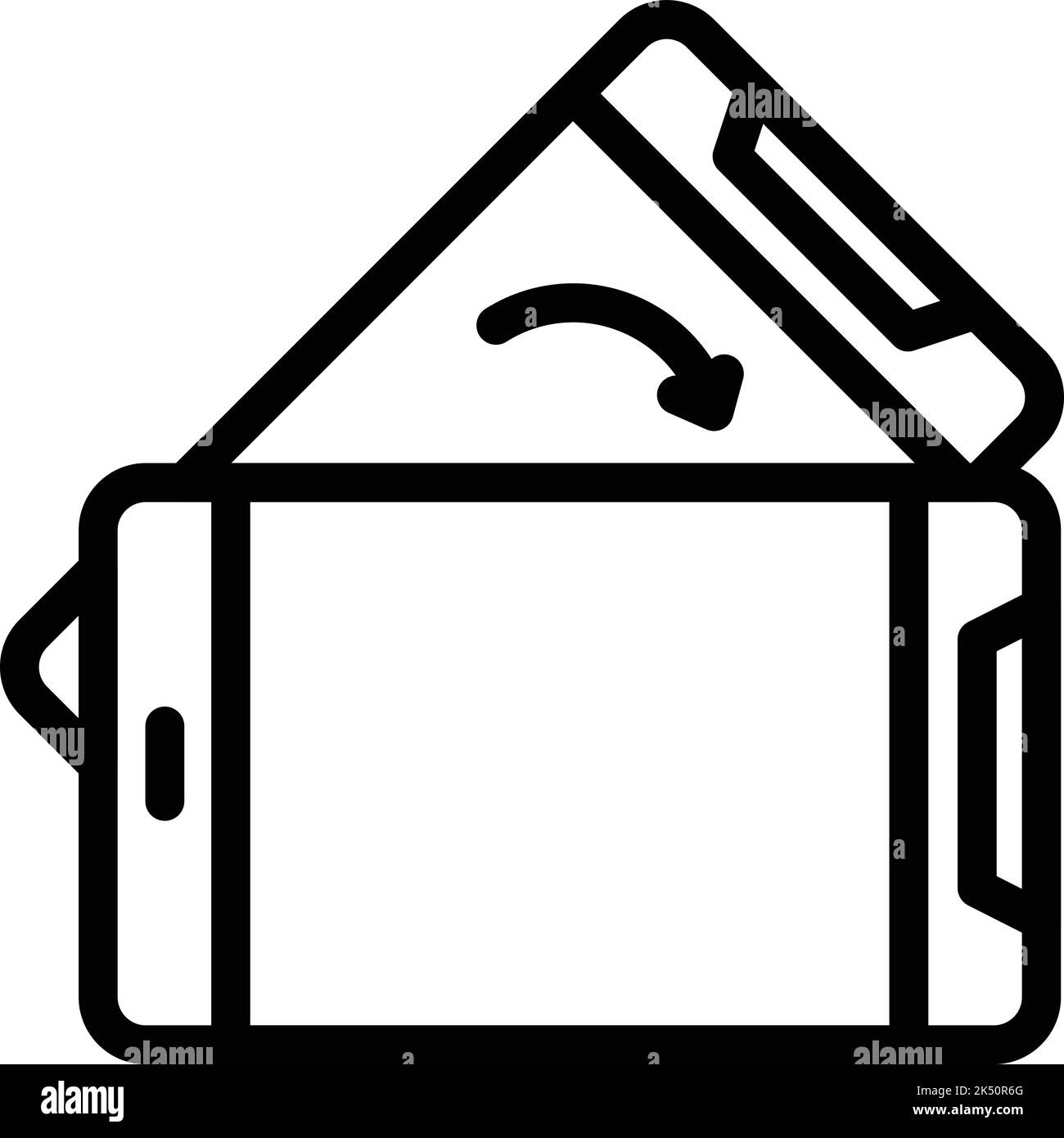 Mobile device move icon outline vector. Phone app. Smart finger Stock ...