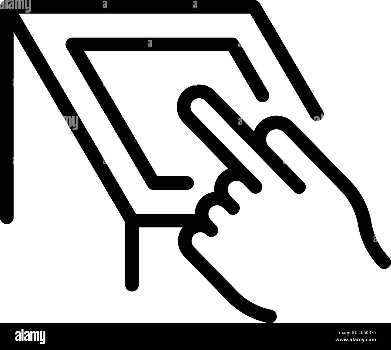 Digital touchscreen terminal Black and White Stock Photos & Images - Alamy