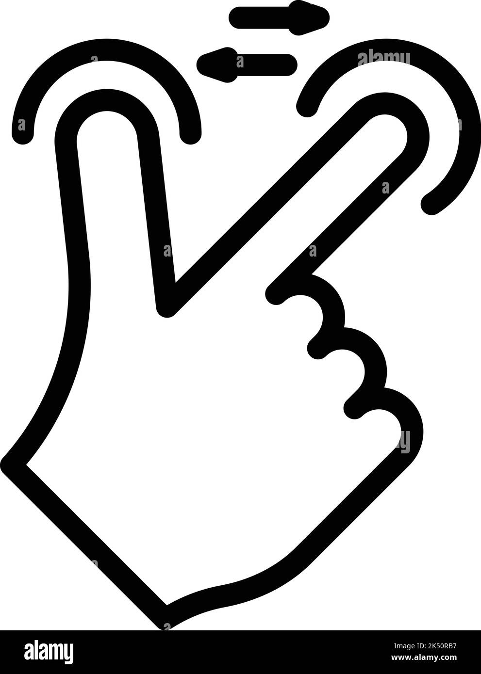 Slide touch icon outline vector. App hand. Click smart Stock Vector ...