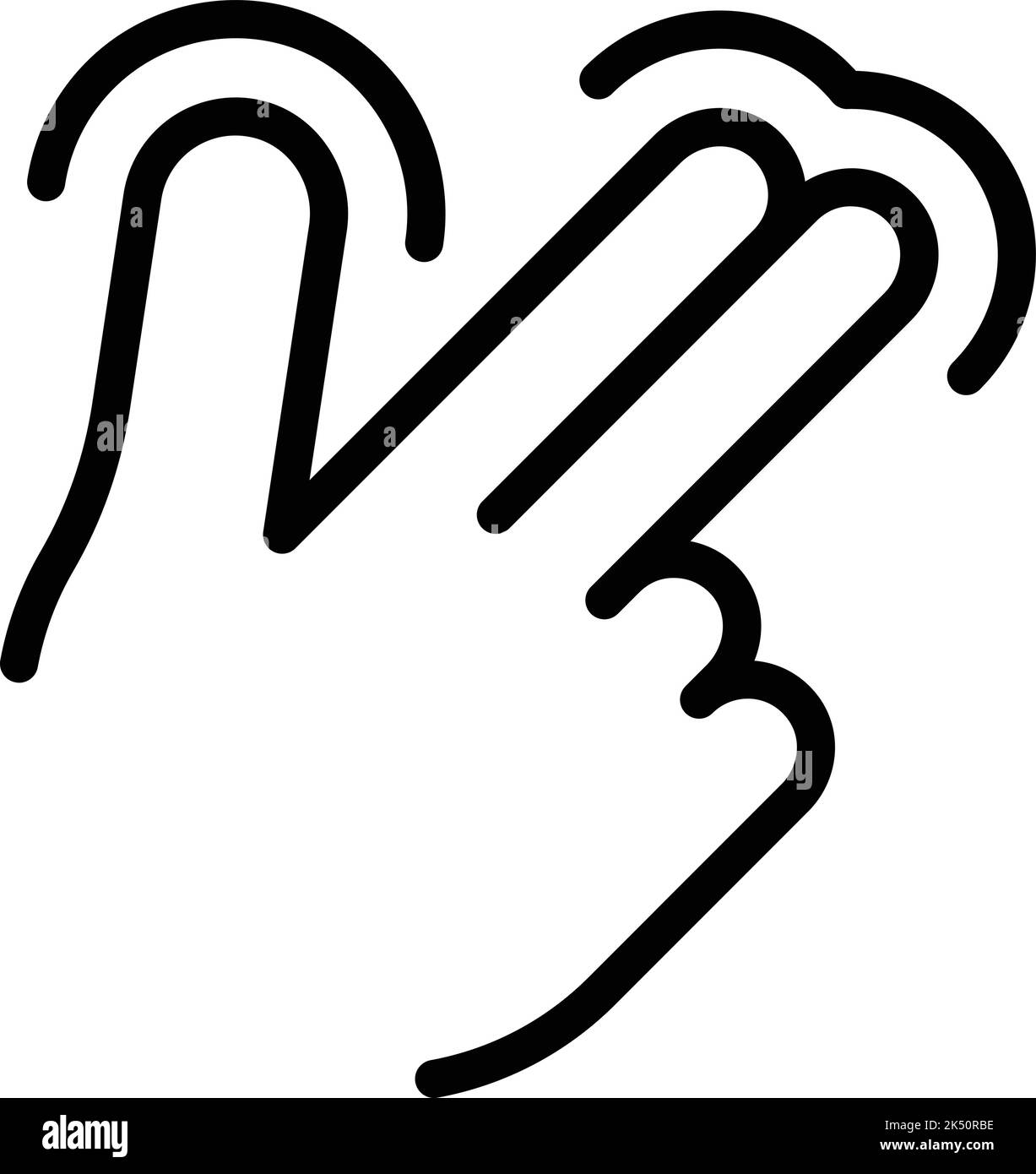 Button touch icon outline vector. Screen app. Smartphone smart Stock ...