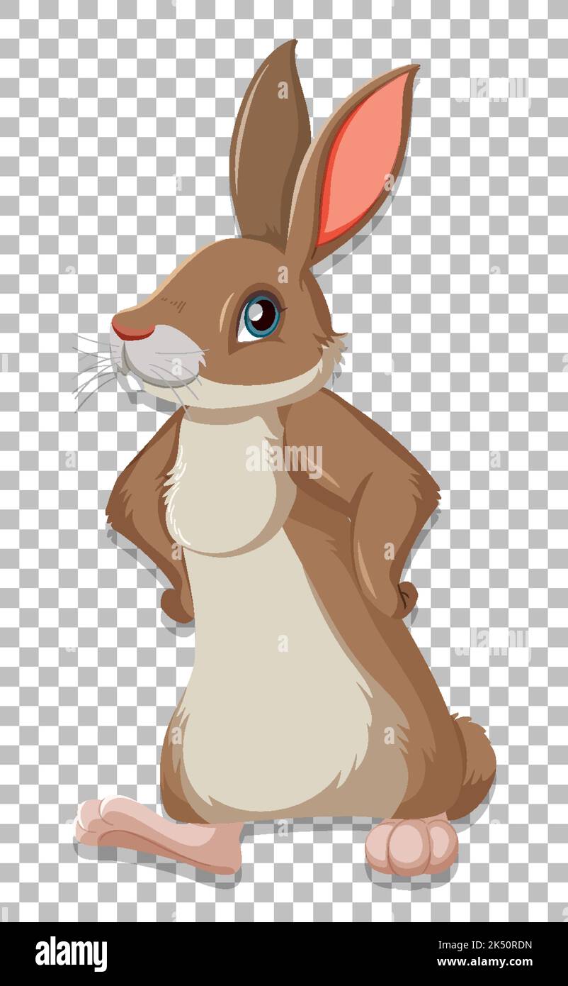 Cute rabbit on grid background illustration Stock Vector Image & Art ...