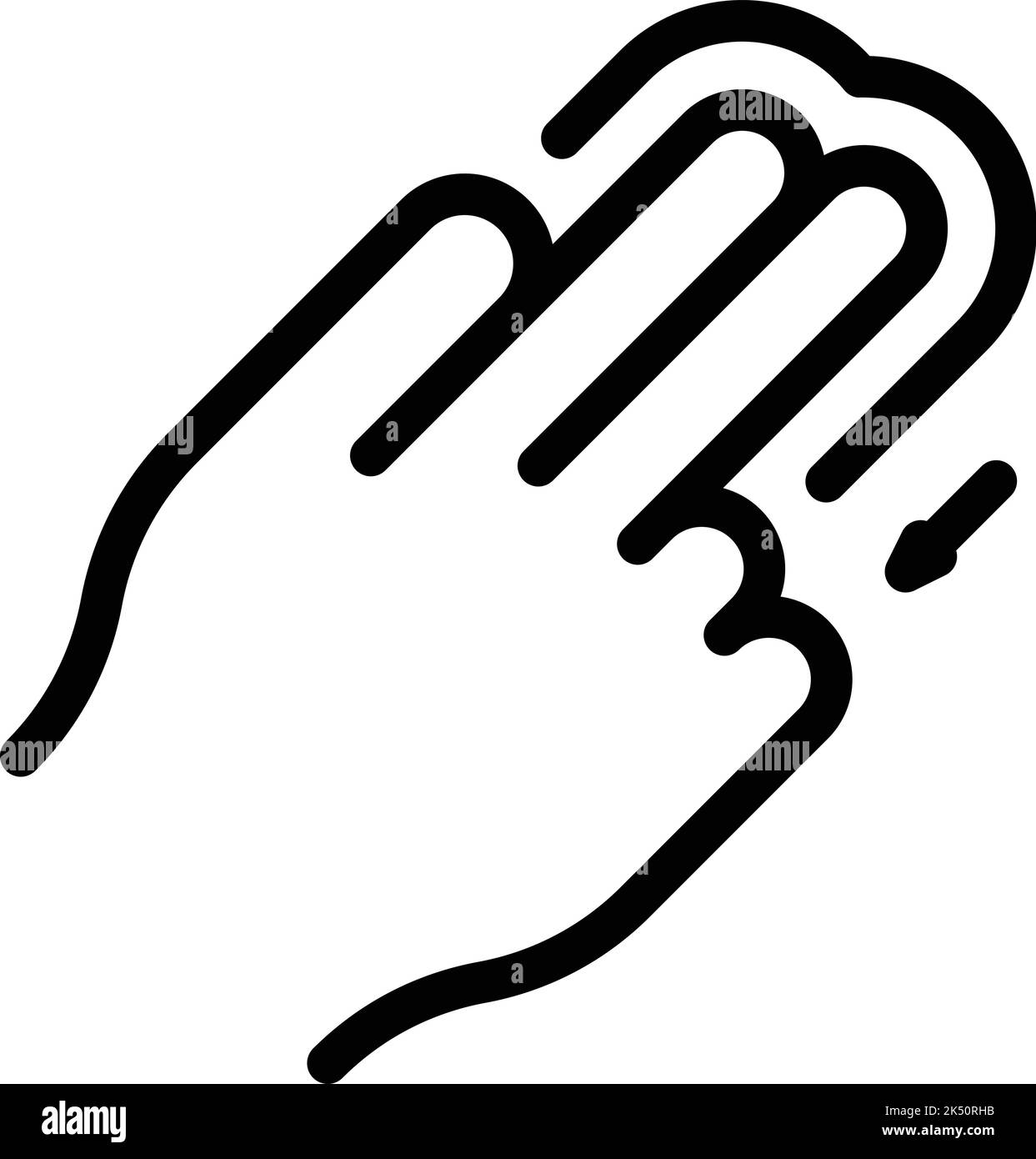 Finger touch icon outline vector. Digital screen. App smart Stock ...