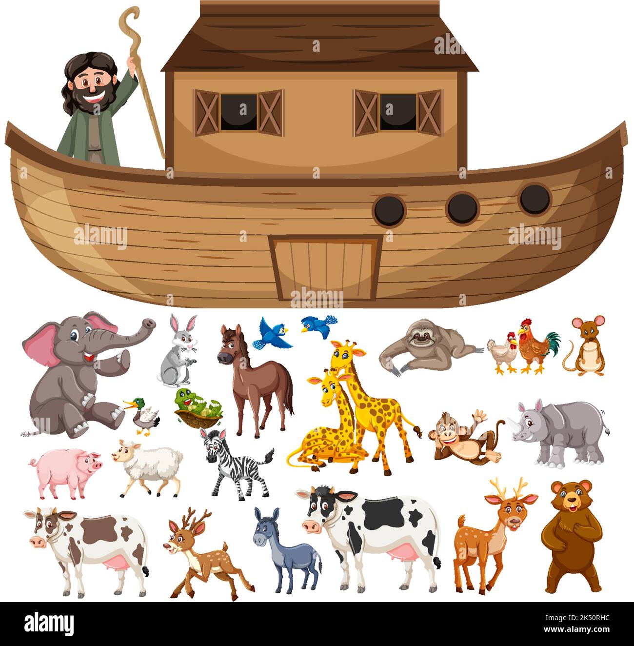 Set of Noah Ark animals and objects illustration Stock Vector Image ... Set of Noah Ark animals and objects illustration Stock Vector Image ...