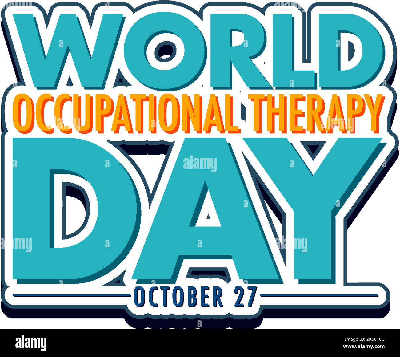 World occupational therapy day text design illustration Stock Vector ...
