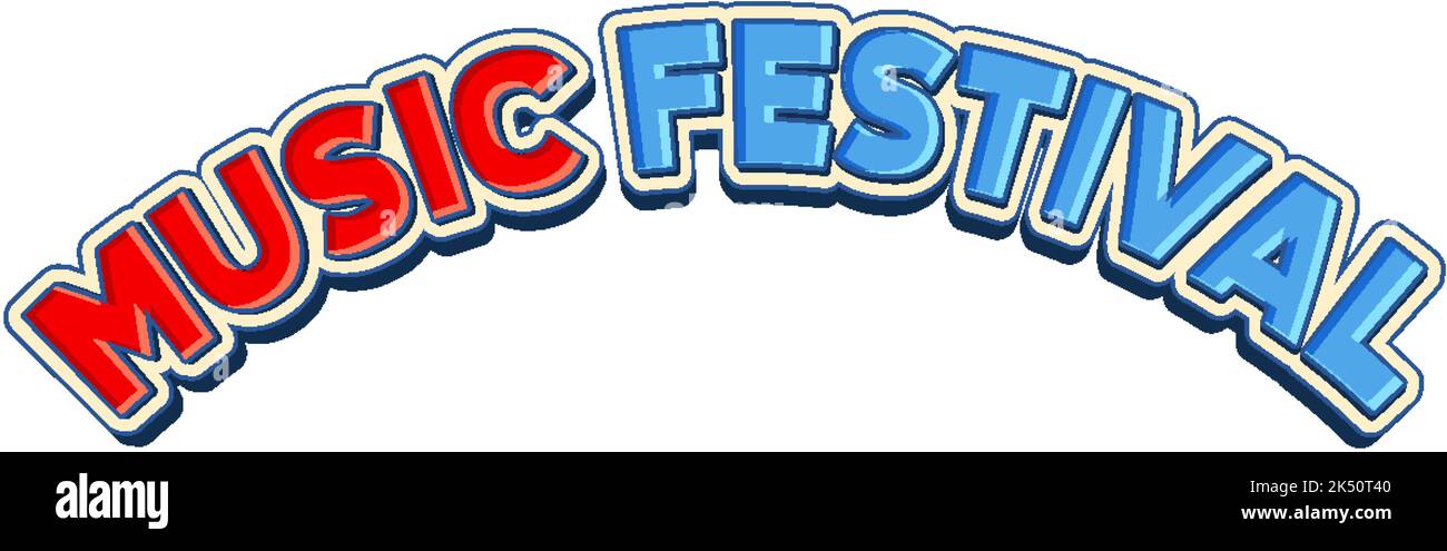 Music festival text for poster or banner design illustration Stock ...
