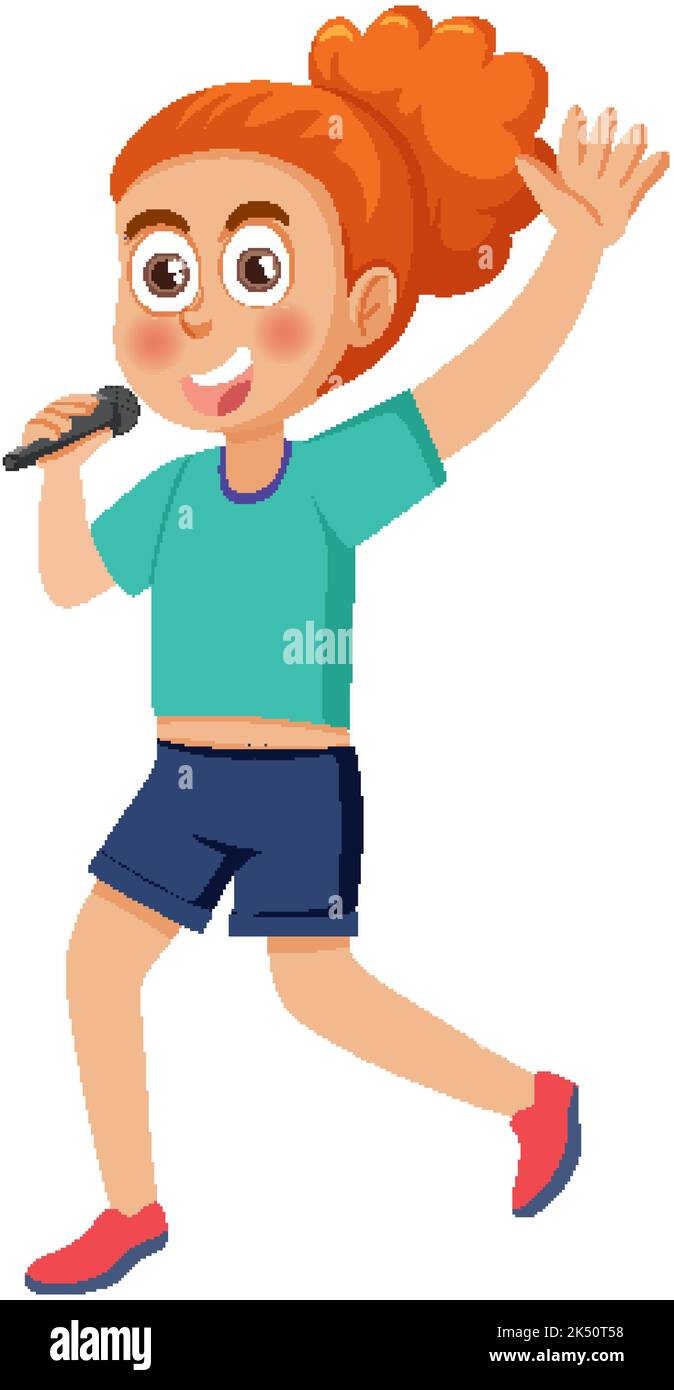 Girl singer clip art Cut Out Stock Images & Pictures - Alamy