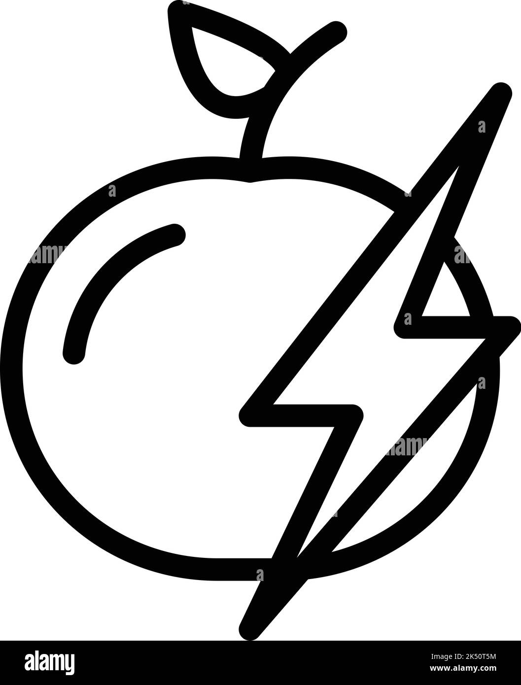 Food energy icon outline vector. Metabolic diet. Chemical system Stock ...