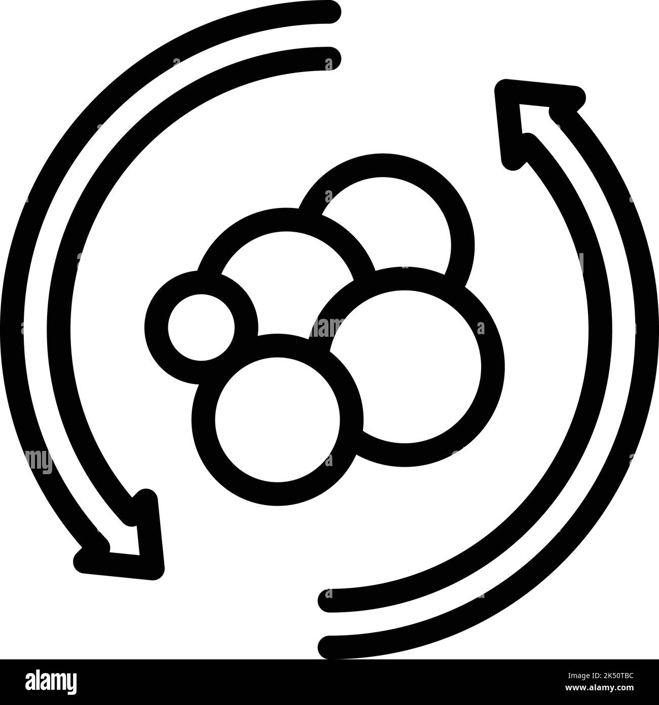 Enzime circulation icon outline vector. Energy nutrition. Diet body ...