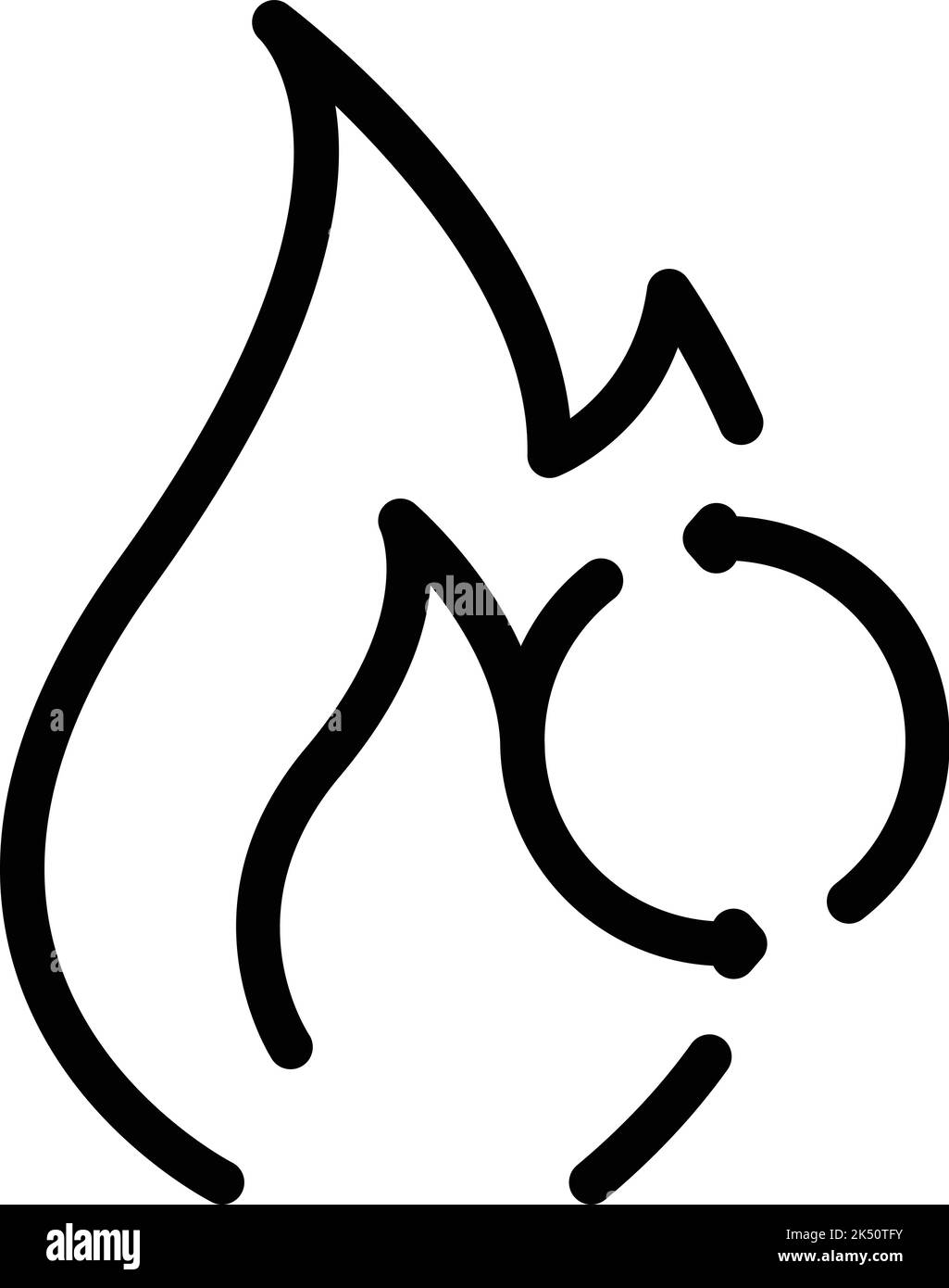 Metabolic fire icon outline vector. Chemical energy. Diet system Stock ...