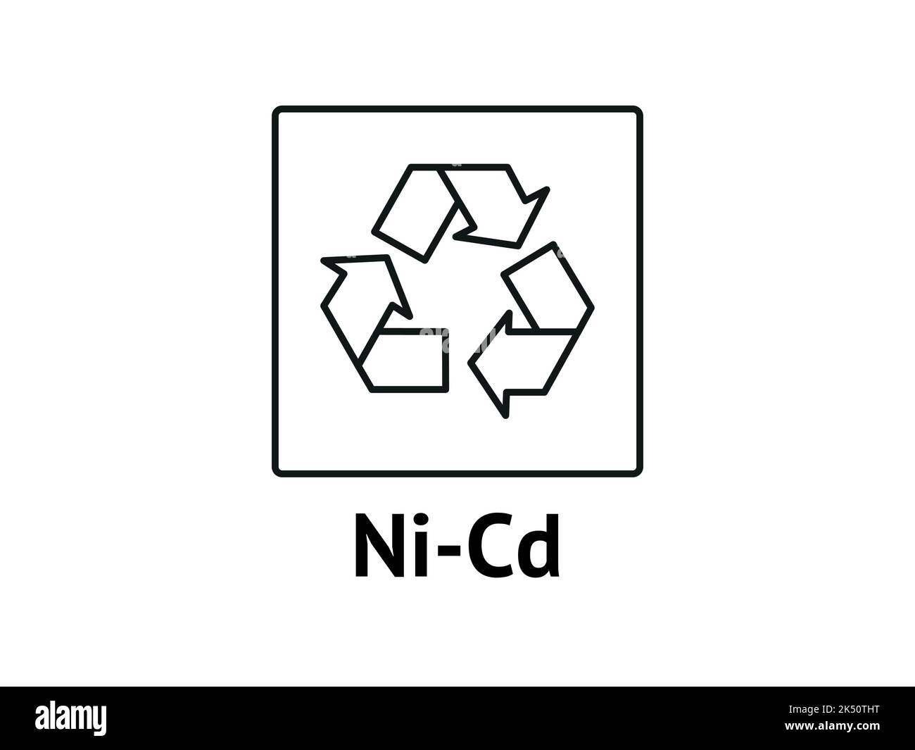 Batteries Recycling codes. Recycling symbol on an isolated background ...