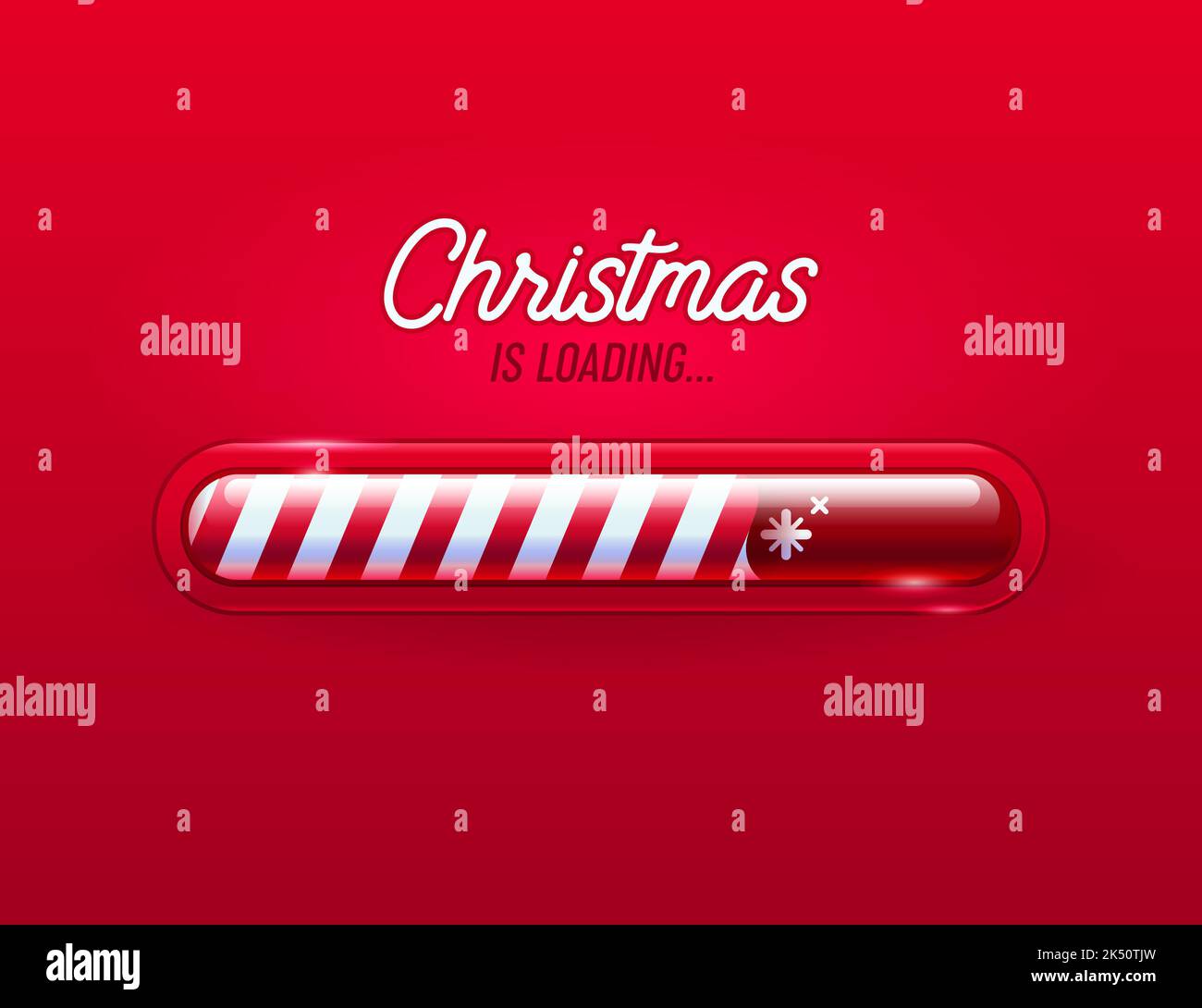 Progress bar christmas invitation xmas loading element on red ...