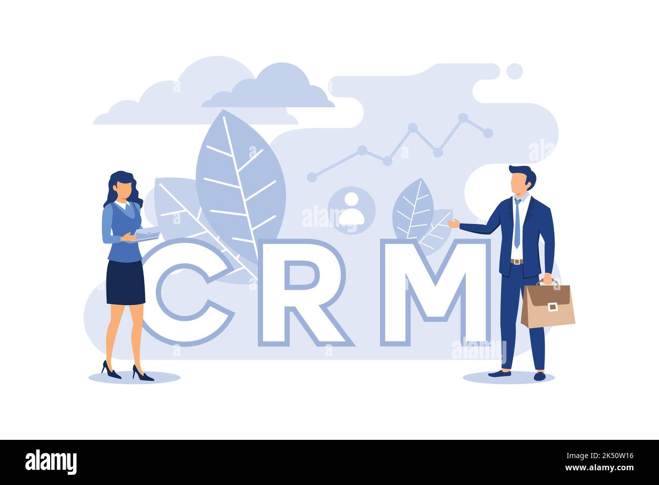 customer relationship management concept illustration, incoming marketing idea. flat vector ...