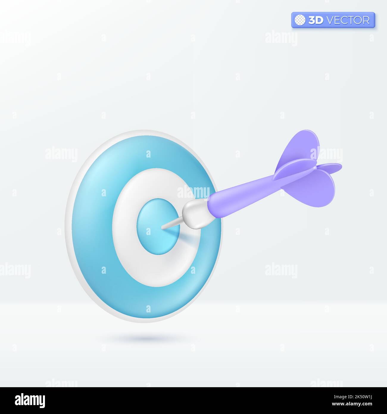 Dart arrow violet hit center. Target customer Cartoon pastel Minimal ...