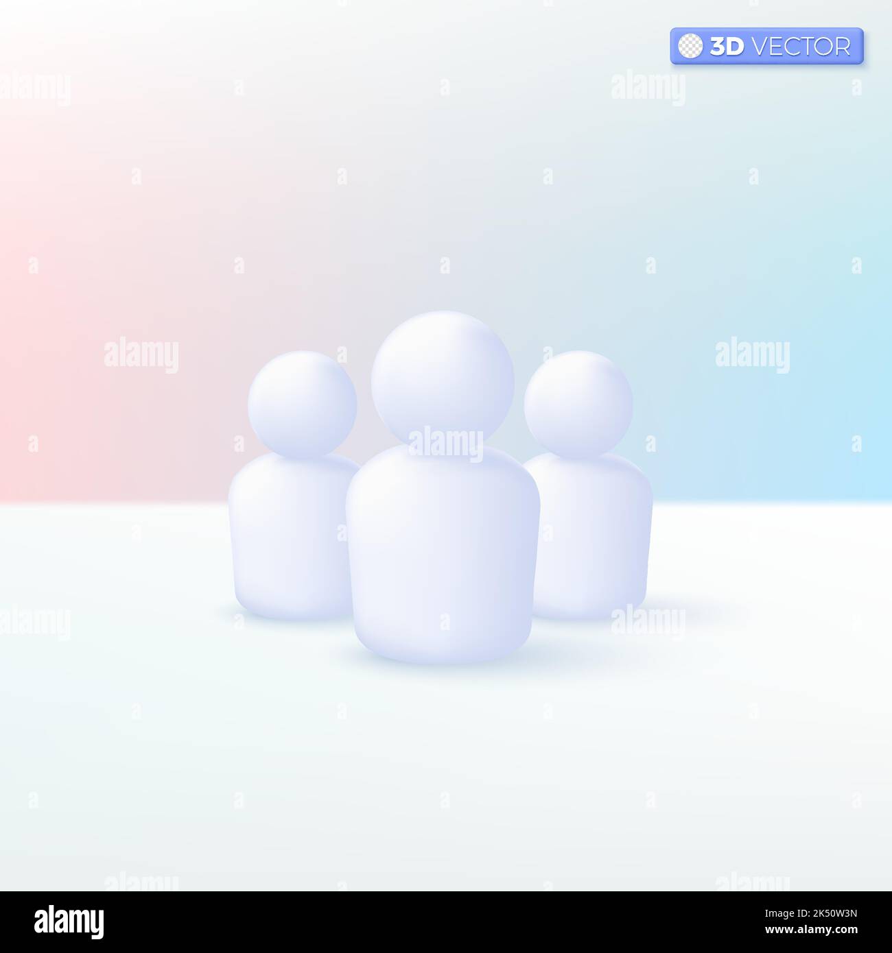 Human personal icon symbols. group of people, staff figure, profile ...