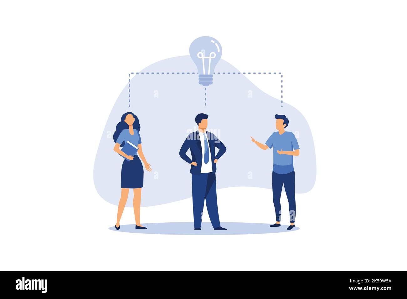 teamwork, brainstorming, collective creative thoughts flat vector ...