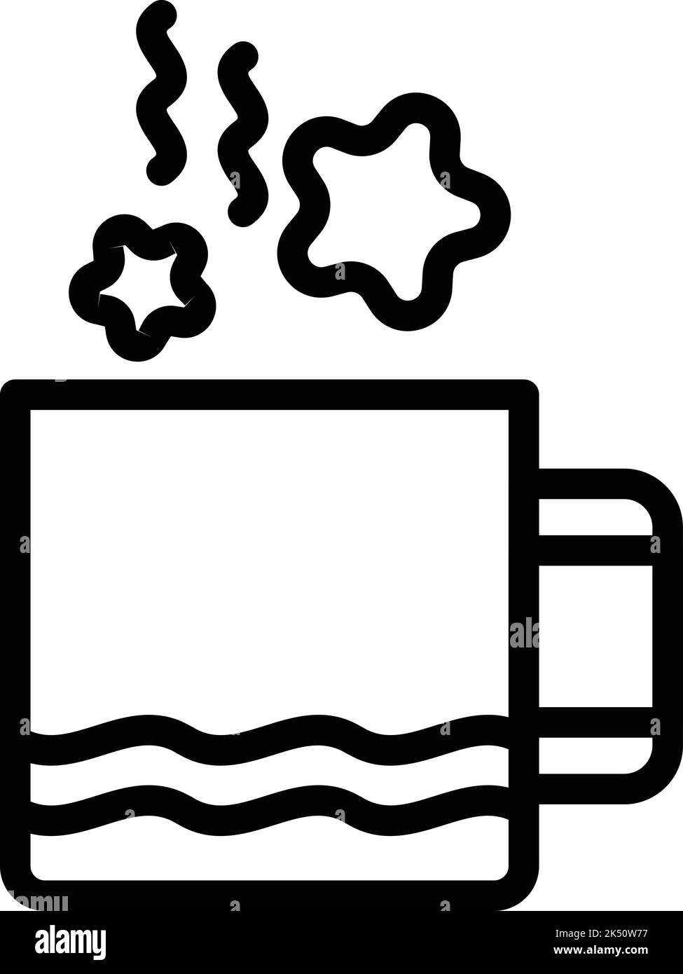 Hot chocolate mug icon outline vector. Candy food. Bakery dessert Stock ...