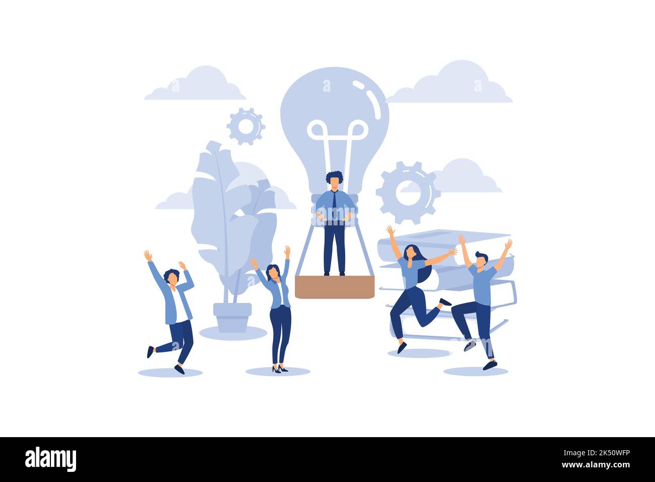 search for new ideas, teamwork in the company, brainstorming, fantasy ...