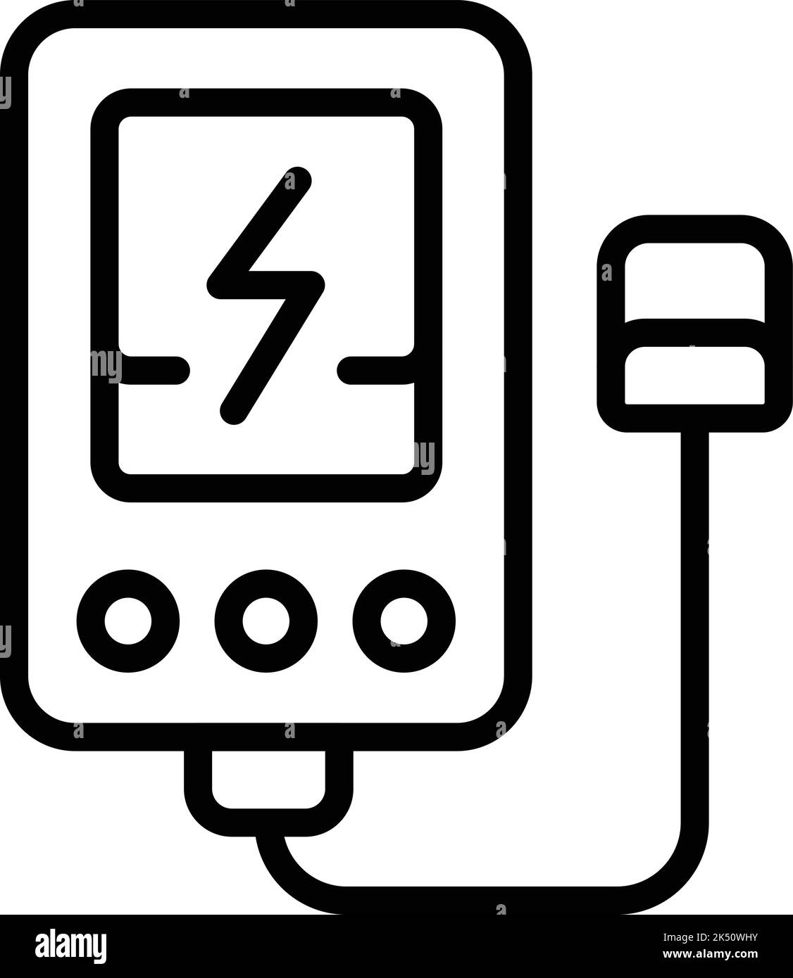 Working power charge icon outline vector. Portable energy. Solar ...