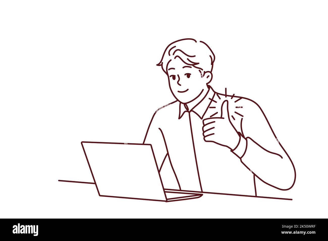 Successful freelancer using laptop remote Cut Out Stock Images ...