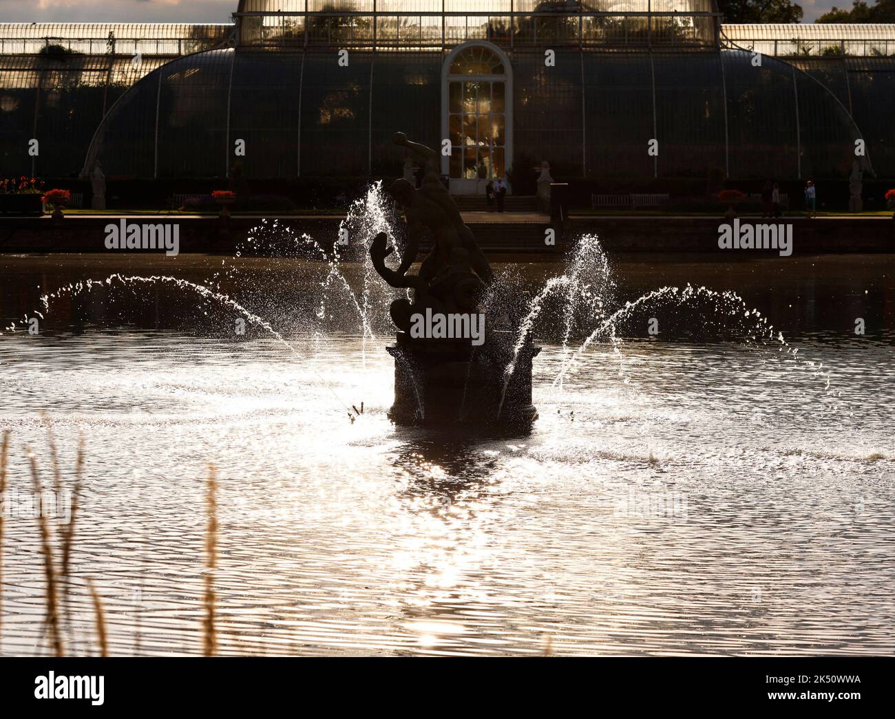Close up of the statue and feature of the Hercules Water Fountain at ...