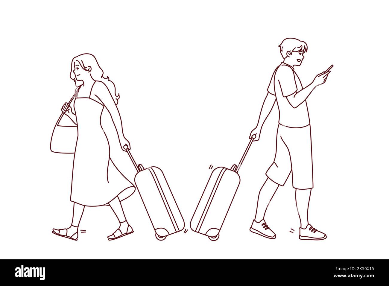 Couple holiday tour guide Cut Out Stock Images & Pictures - Alamy