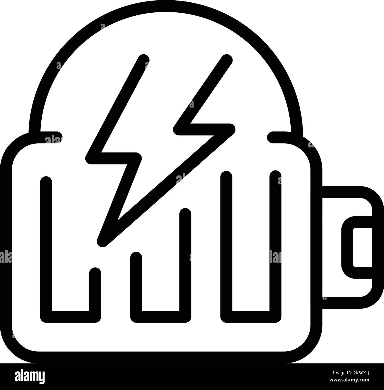 Full battery charge icon outline vector. Power energy. Low electric ...