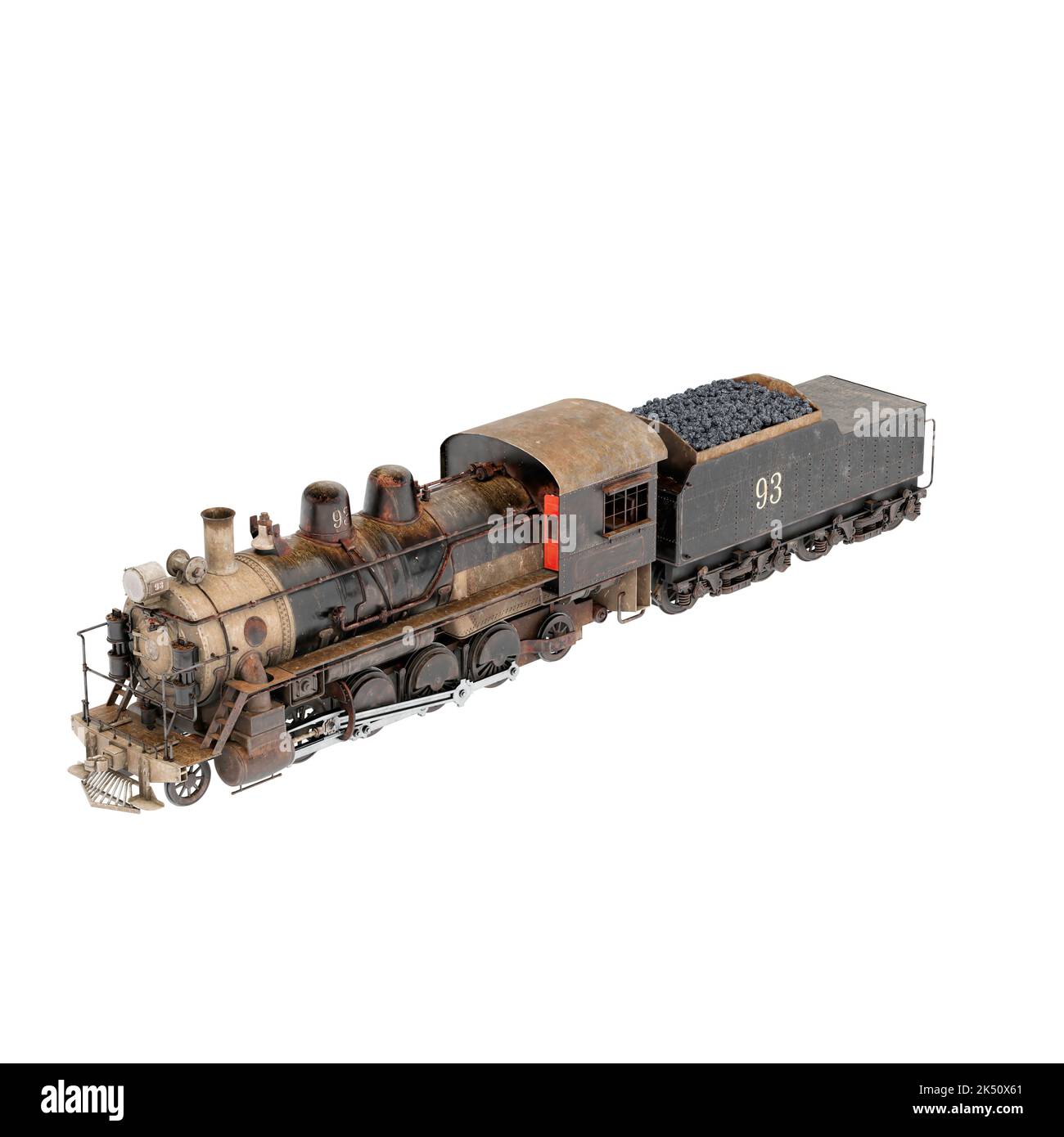 A 3d rendered rusty locomotive against a white background Stock Photo ...
