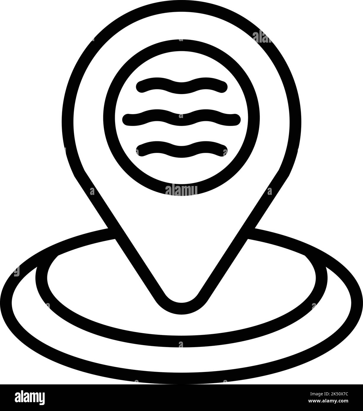 Water service location icon outline vector. Office company. Delivery ...