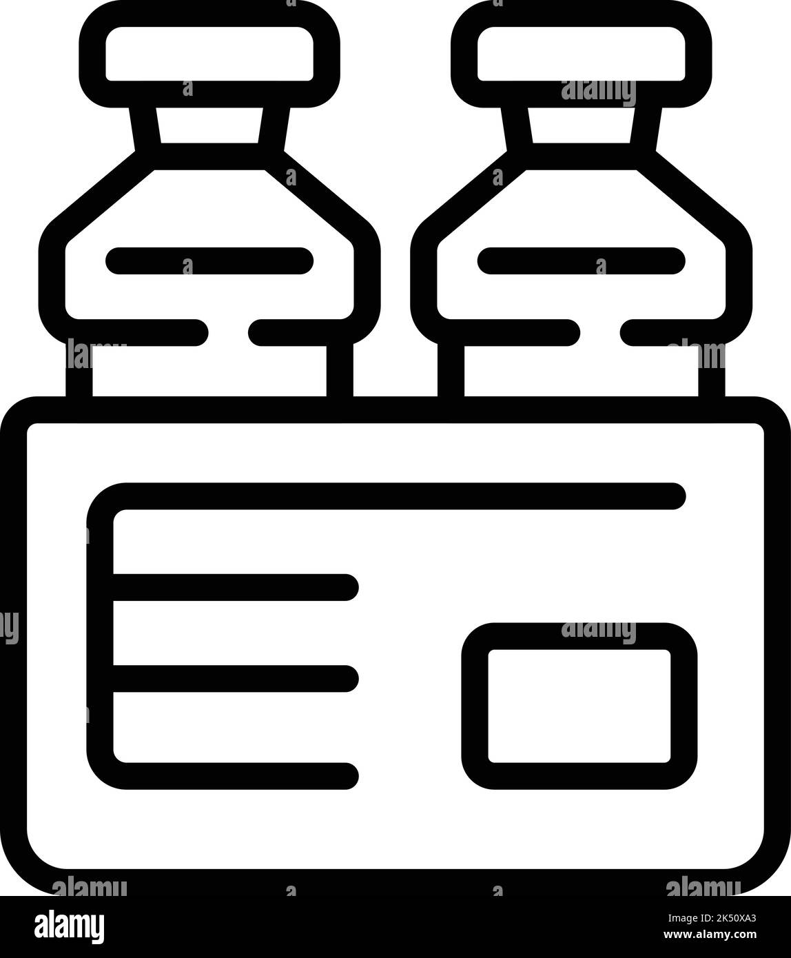 Water bottle box icon outline vector. Delivery service. Cooler office ...