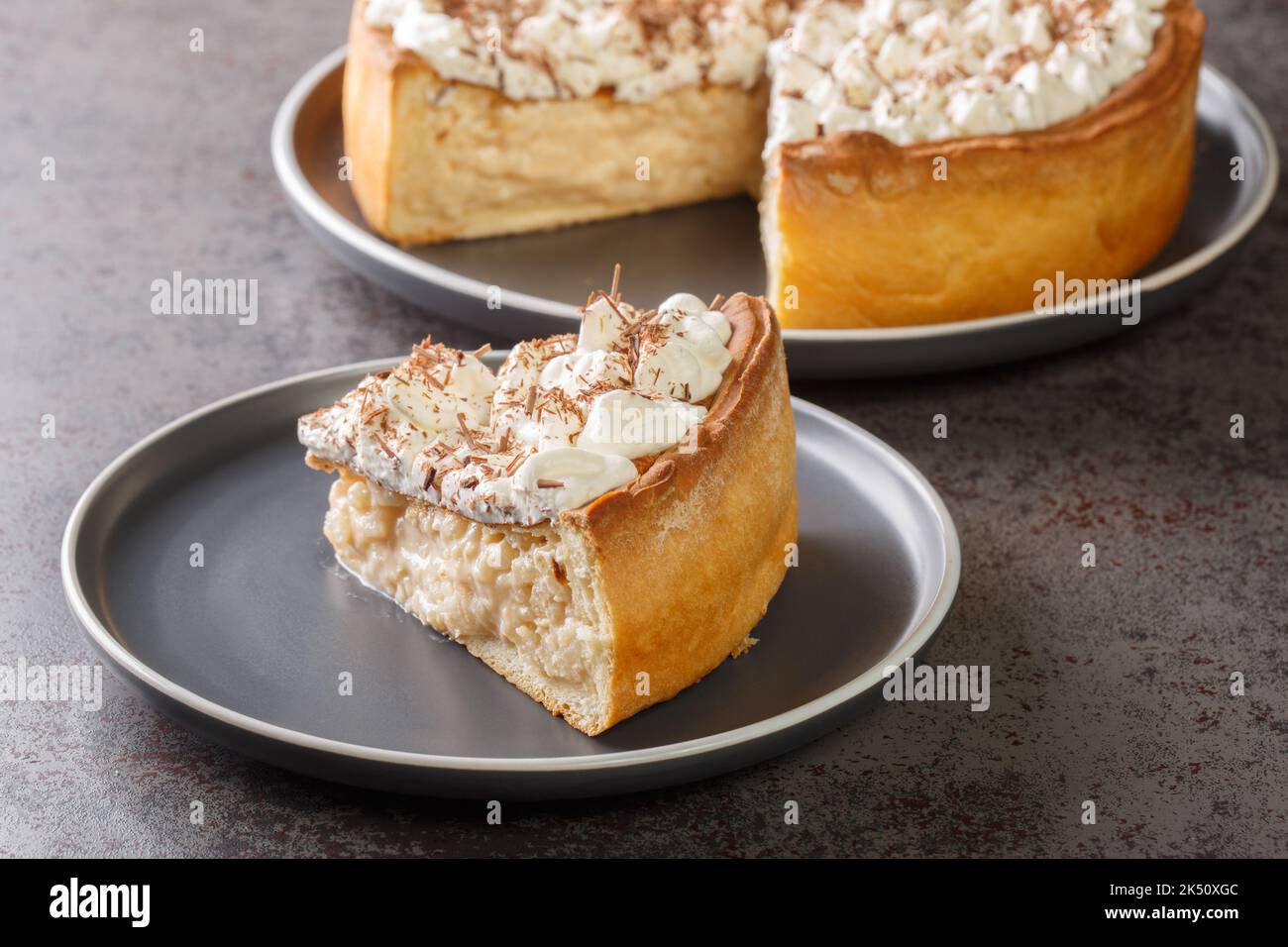 Rijstevlaai a rice pie, something that appears in Dutch and German ...