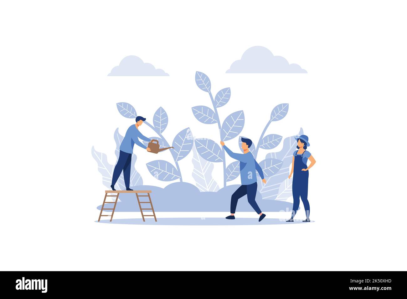 small people prepare for the holiday, save the planet from pollution ...