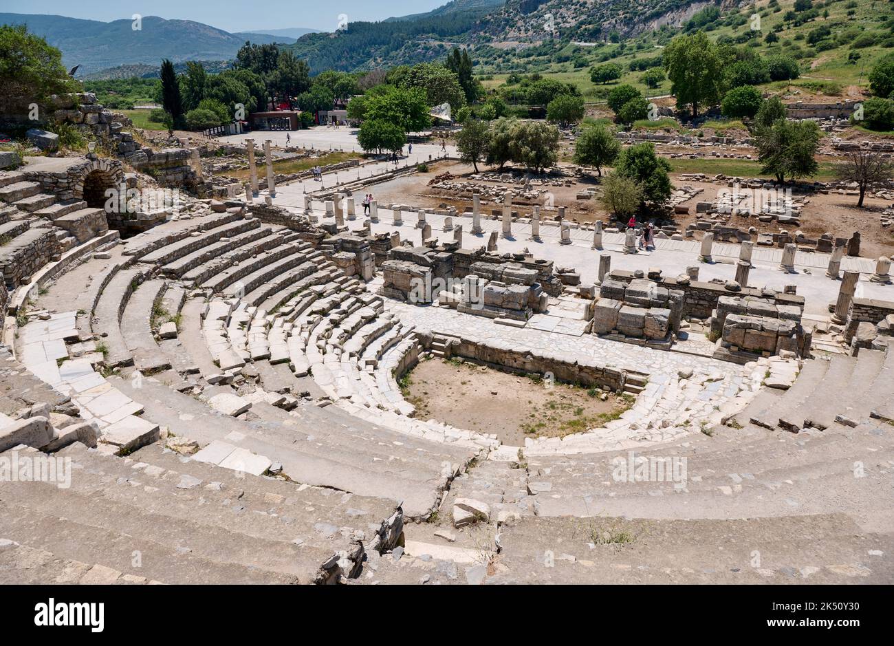 Greco-Roman Odeion, concert hall, or Bouleuterion, small amphitheatre ...