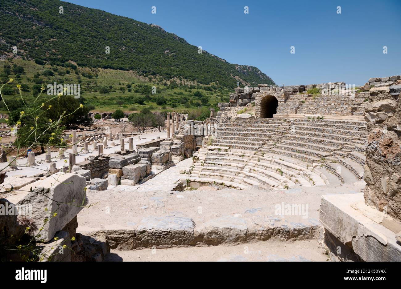 Greco-Roman Odeion, concert hall, or Bouleuterion, small amphitheatre ...
