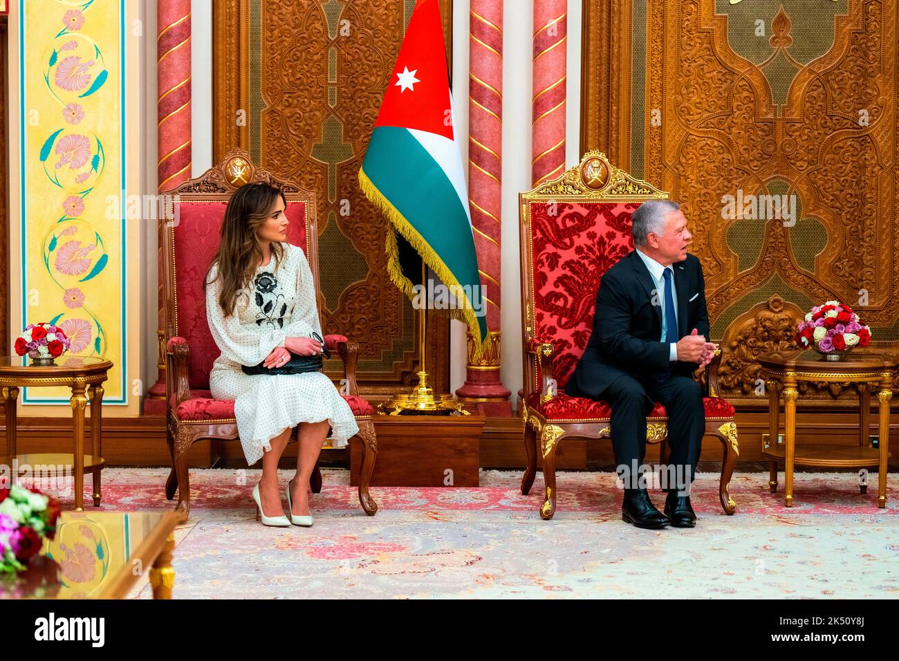 Muscat, Oman. 04th Oct, 2022. King Abdullah II and Queen Rania of ...