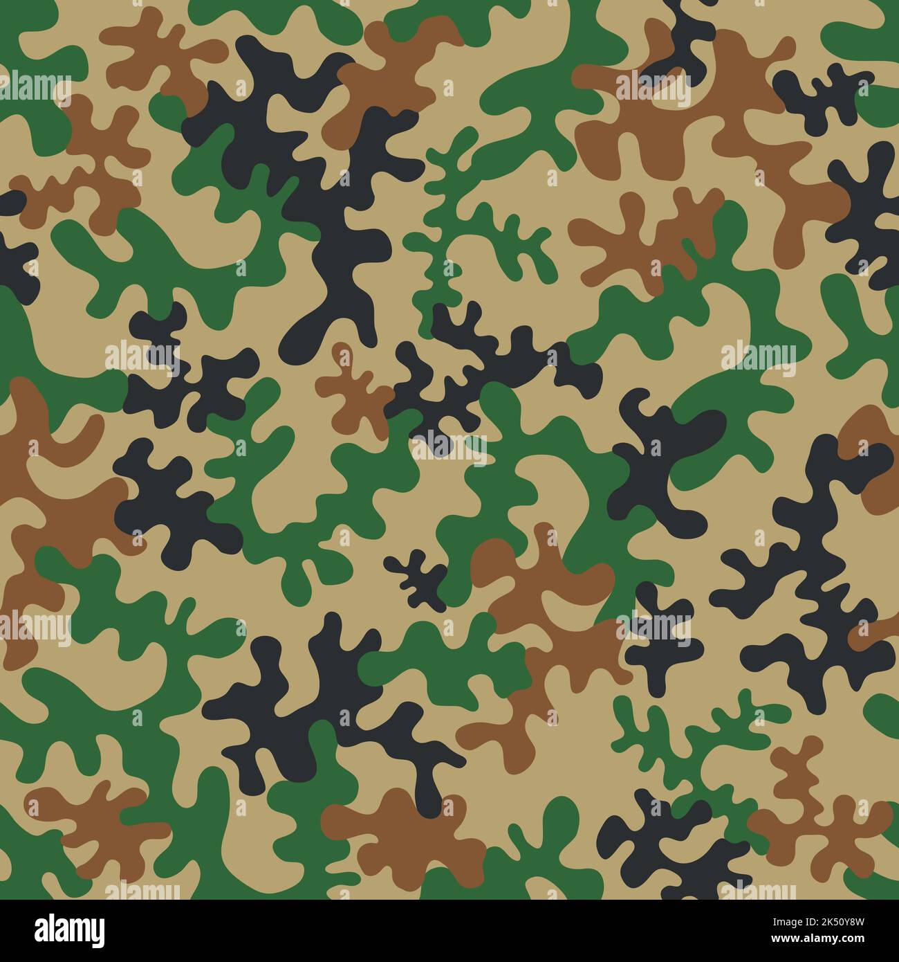 Seamless camouflage pattern - vector illustration Stock Vector Image ...