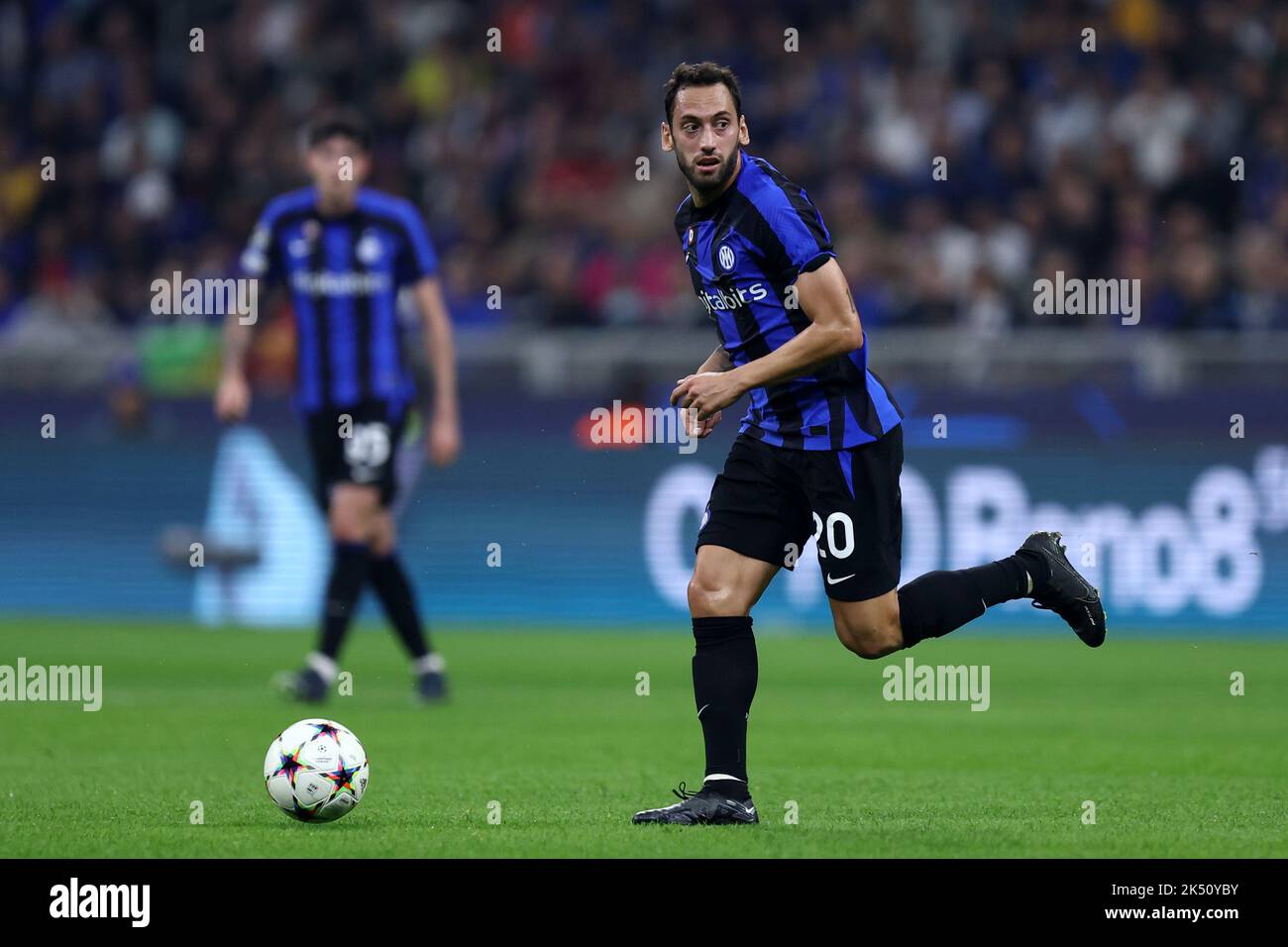 Hakan Calhanoglu of Fc Internazionale controls the ball during the Uefa ...